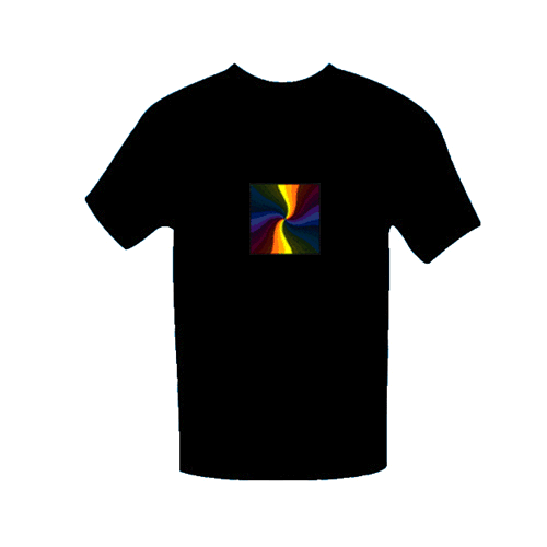 Electro-luminescent Led Shirt With Music Activated Let's Spin Style1 ...